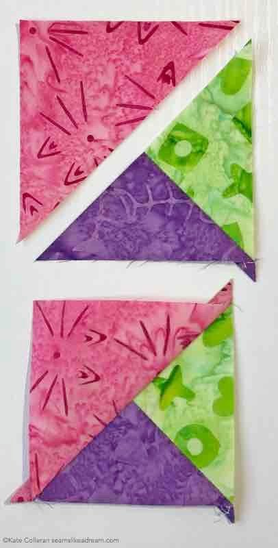 Quarter Square Triangles Tutorial - Kate Colleran Designs