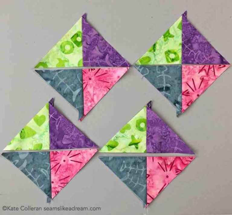 Quarter Square Triangles Tutorial - Kate Colleran Designs