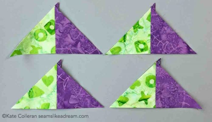 Quarter Square Triangles Tutorial - Kate Colleran Designs
