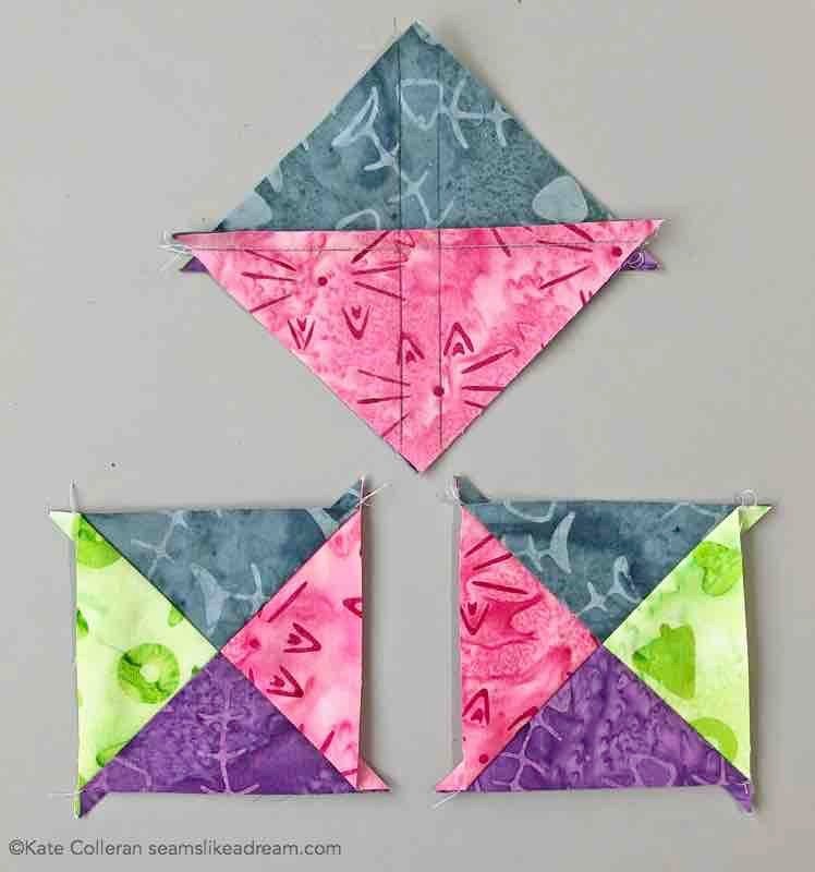 Quarter Square Triangles Tutorial - Kate Colleran Designs