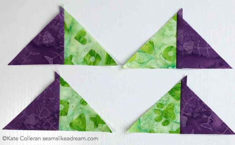 Quarter Square Triangles Tutorial - Kate Colleran Designs