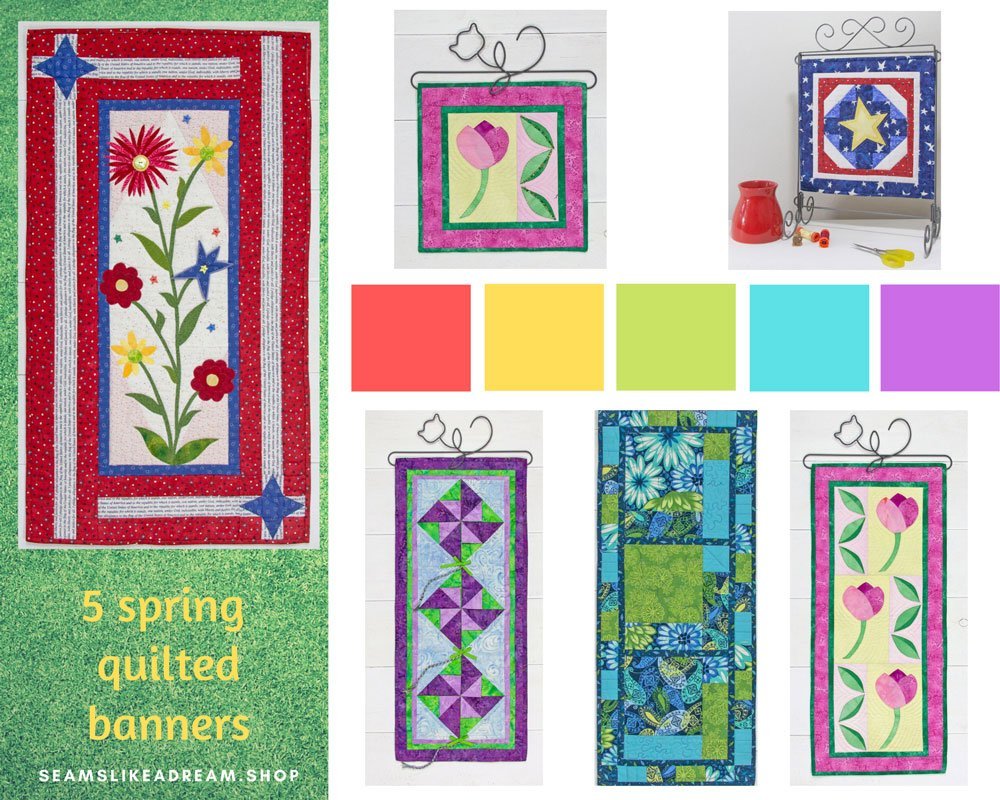 Top 5 Spring Quilted Banners - Kate Colleran Designs