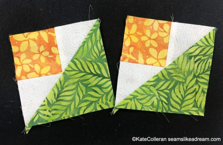 Shaded Four Patch Quilt Block - Kate Colleran Designs