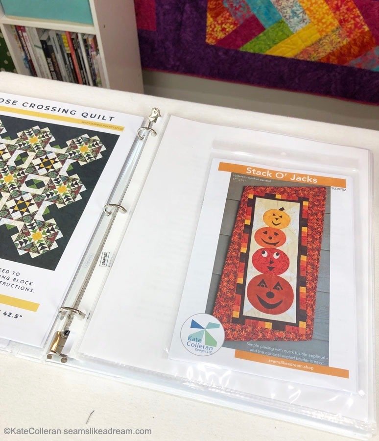 Quilt & Sewing Pattern Storage Ideas - Kate Colleran Designs