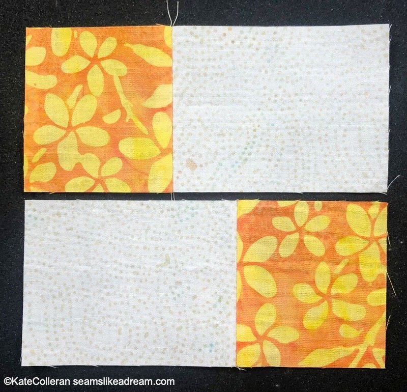 Shaded Four Patch Quilt Block - Kate Colleran Designs