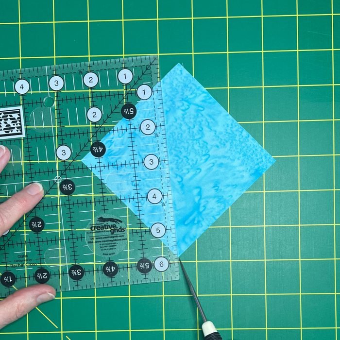 How to easily cut quilt squares on the diagonal - Kate Colleran Designs