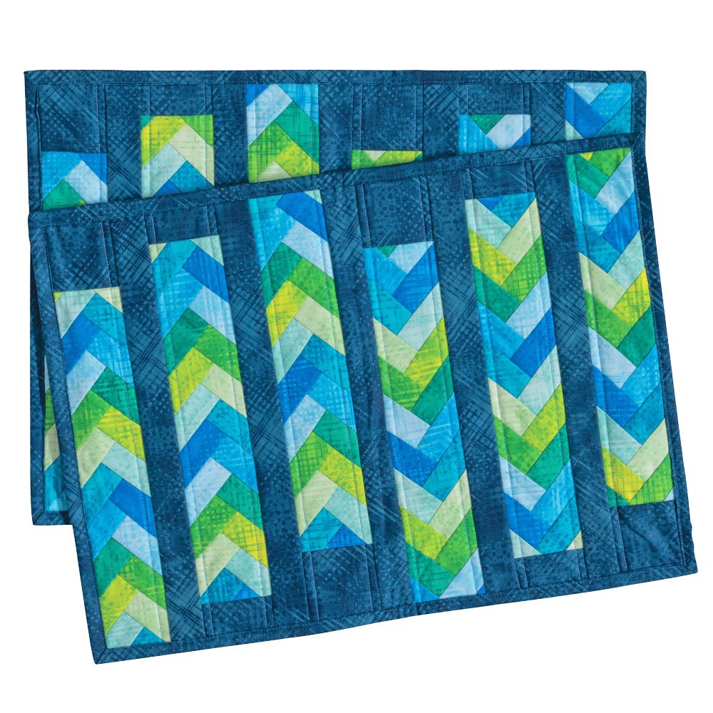 Patchwork Braids - Bluebell placemat - Kate Colleran Designs