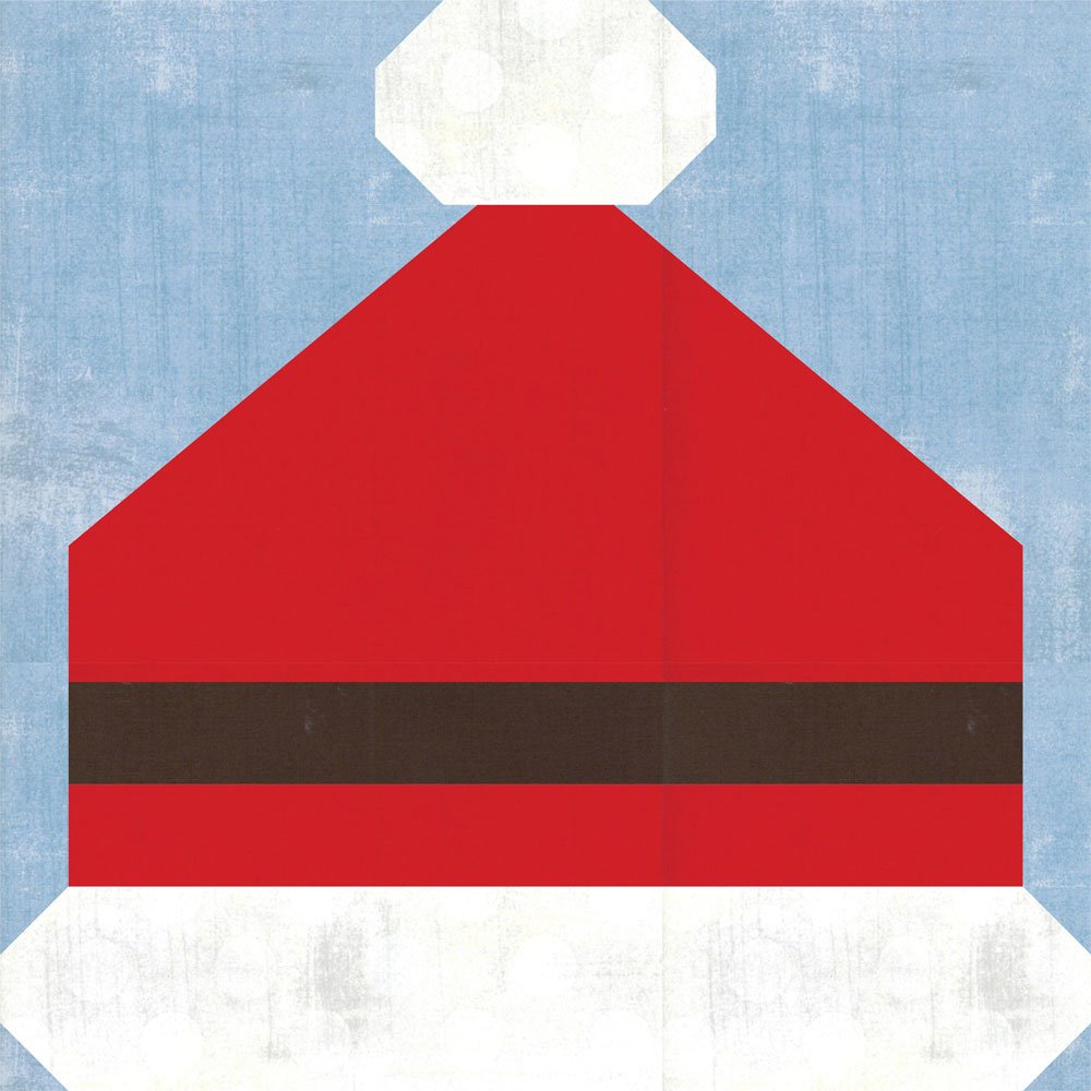 Jingle Bell Pines Block Party Block 1 Santa's Hat! - Kate Colleran Designs